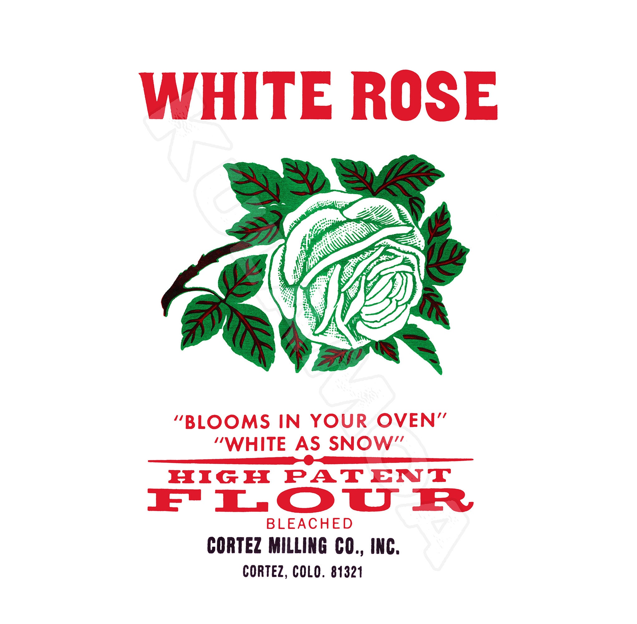 White Rose Flour SVG PNG Digital Graphics Image File - Super High ...