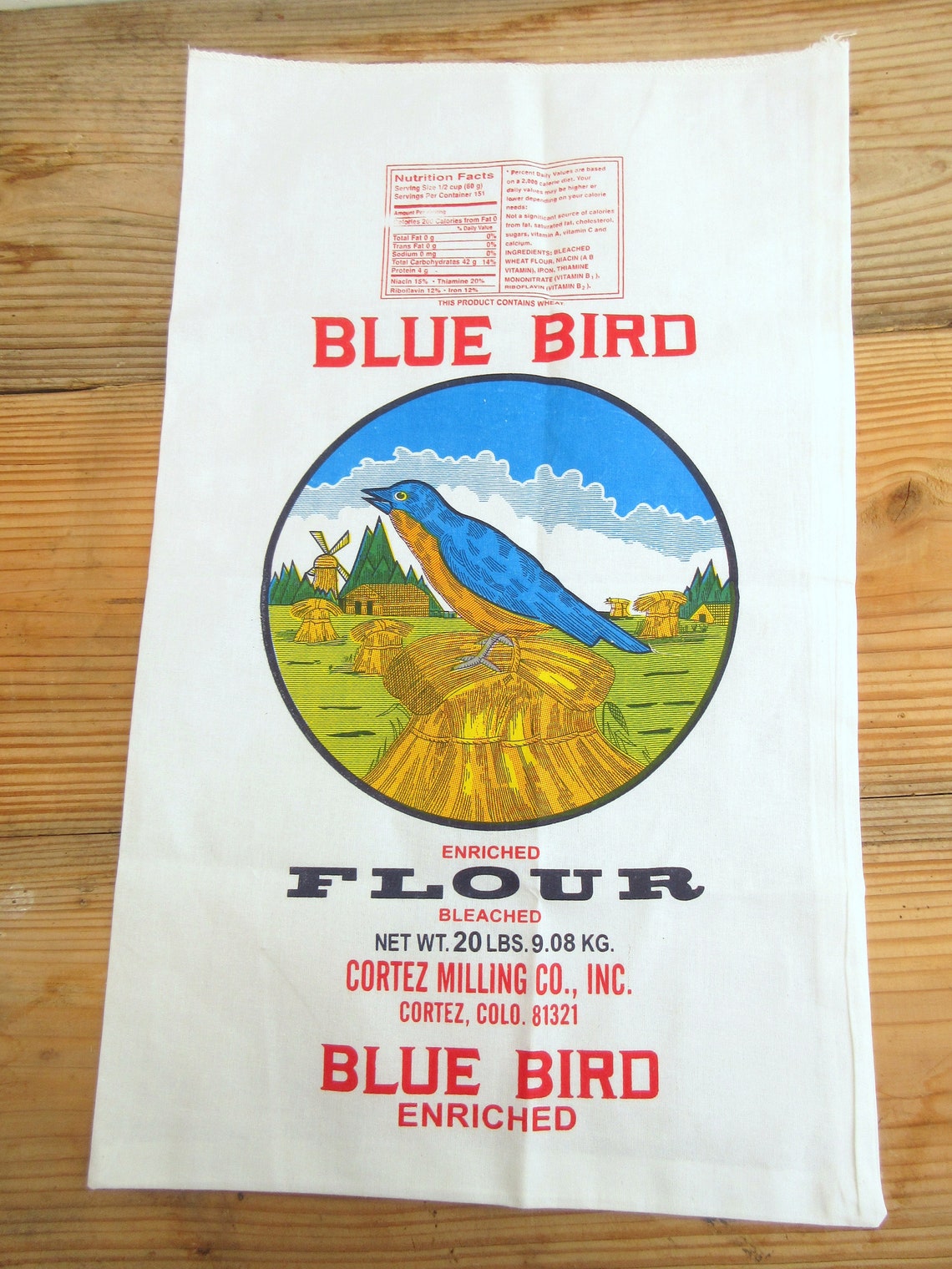 Empty Blue Bird Flour Sacks 5lb 10lb 20lb Cortez Milling - Etsy