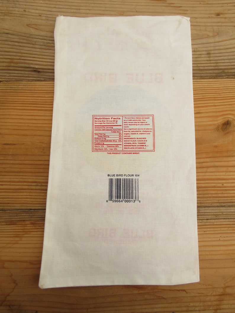 Empty Blue Bird Flour Sacks - 5lb 10lb 20lb 50lb - Cortez Milling ...