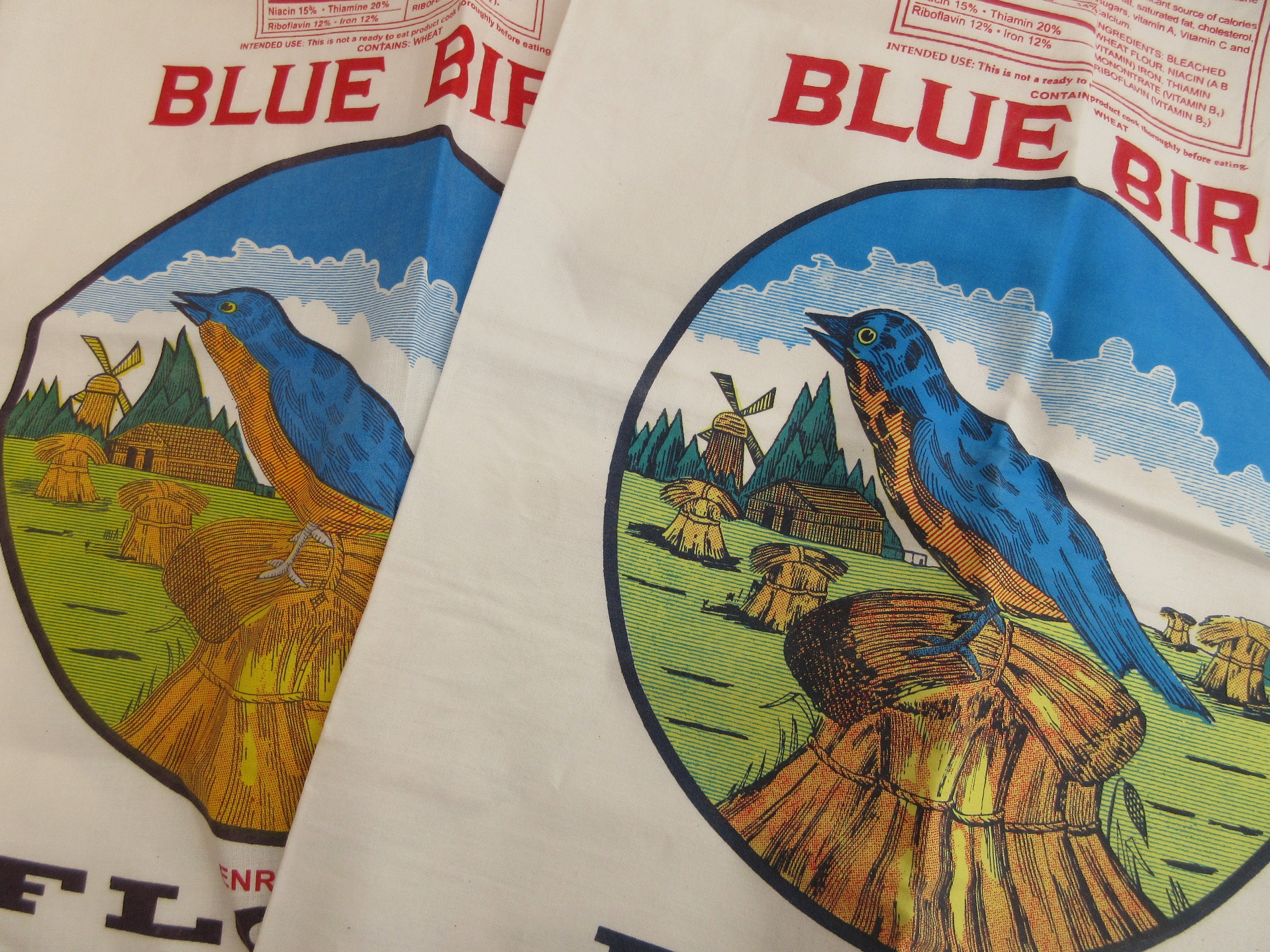 Empty Blue Bird Flour Sacks - 5lb 10lb 20lb 50lb - Cortez Milling ...