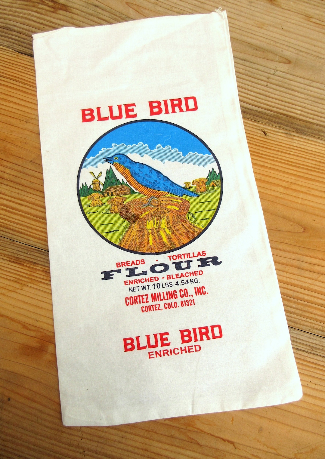 Empty Blue Bird Flour Sacks - 5lb 10lb 20lb 50lb - Cortez Milling ...