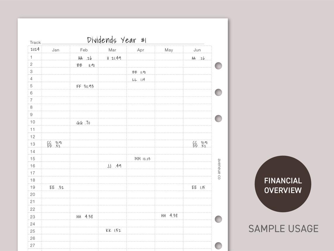 Printable A5 Yearly Tracker Two Page Spread, Yearly Overview, Yearly ...