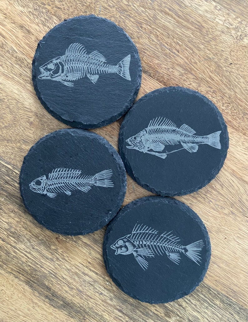 Fish Slate Coasters - Etsy