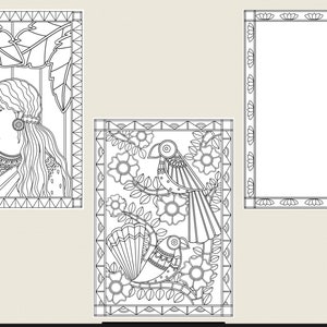 Printable MADHUBANI Art Kit INSTANT DOWNLOAD for Kids and - Etsy