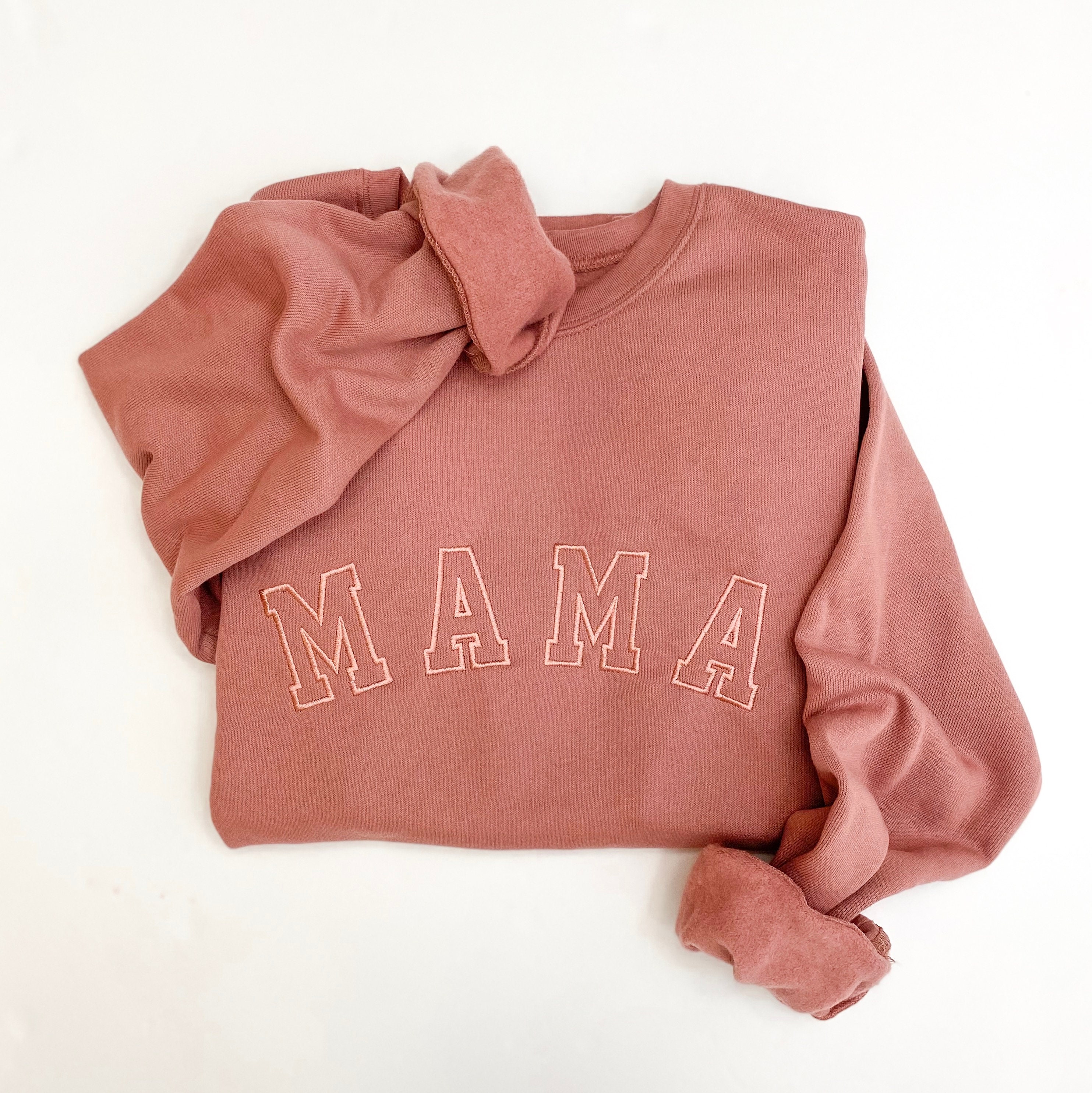 Mama Crewneck Sweatshirt Embroidered Varsity Design Mama - Etsy