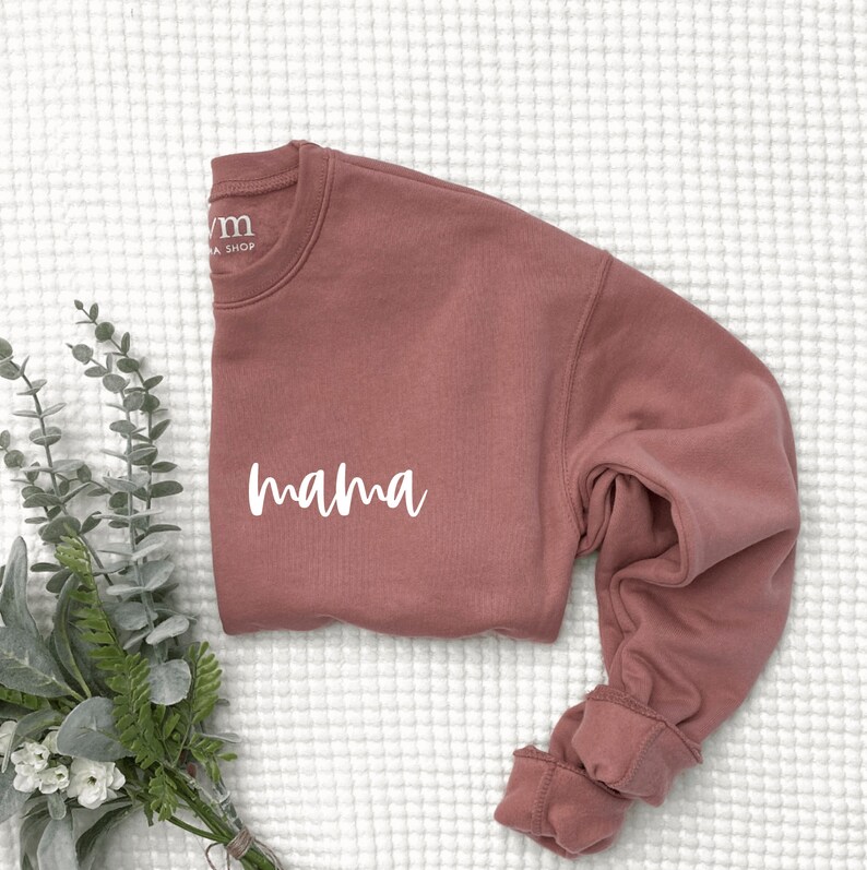 Mama Handwritten Script Fleece Sweatshirt Mama Crewneck - Etsy