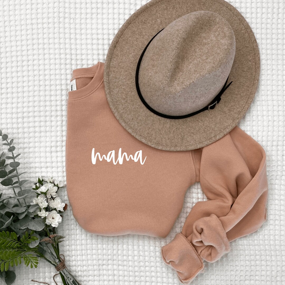 Mama Handwritten Script Fleece Sweatshirt Mama Crewneck - Etsy