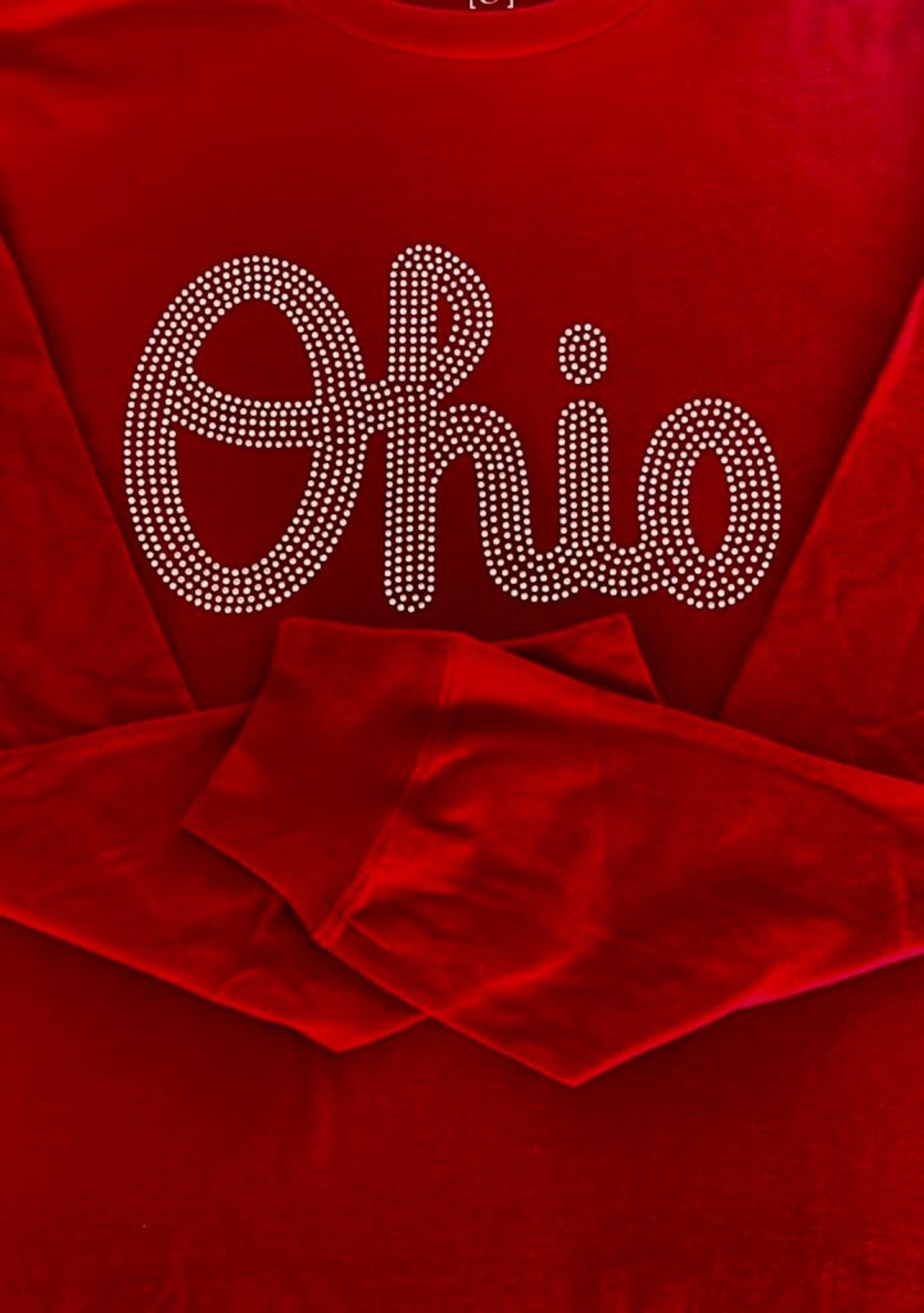 OHIO Rhinestone Long Sleeve Shirt - Etsy