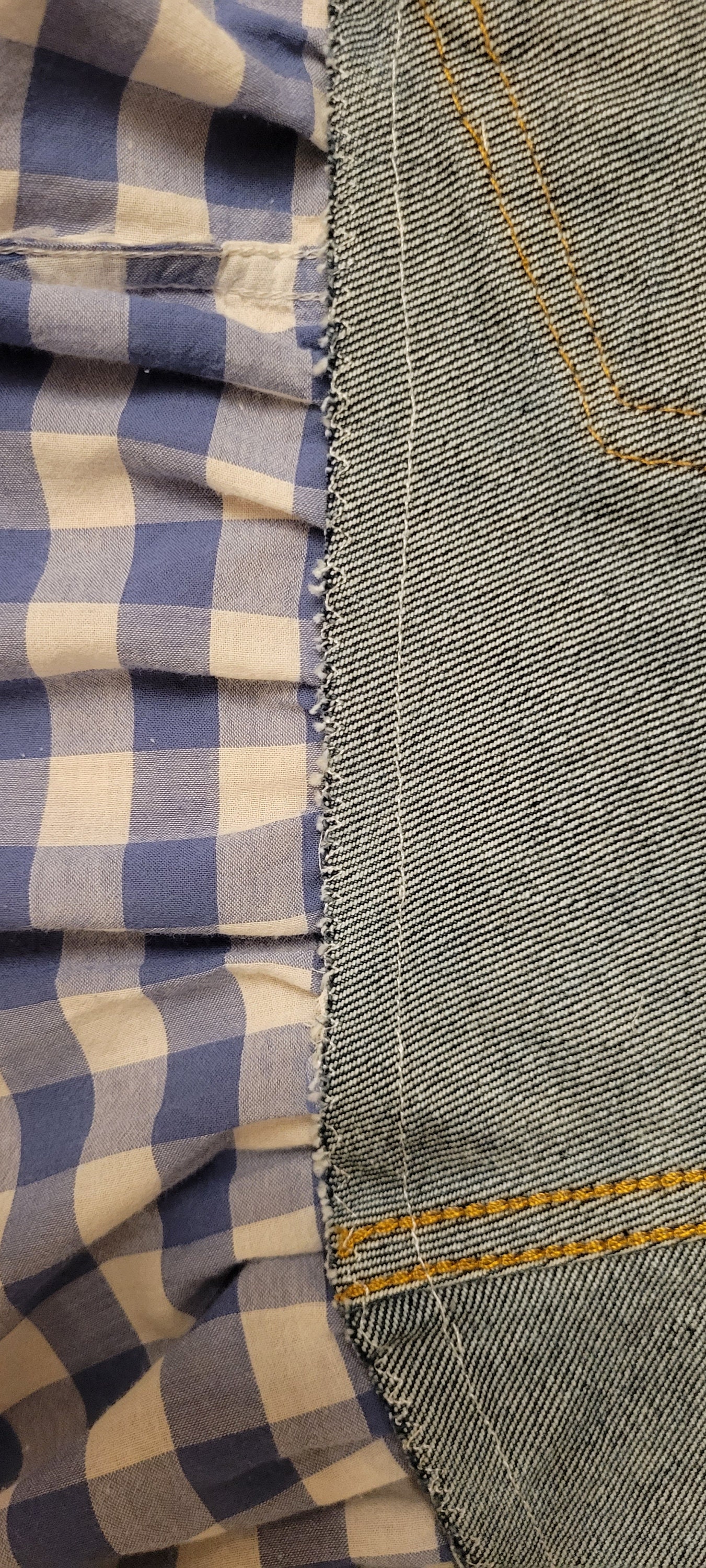 Pretty Distressed Levi Denim Apron Ruffled Farmhouse Apron Handmade ...