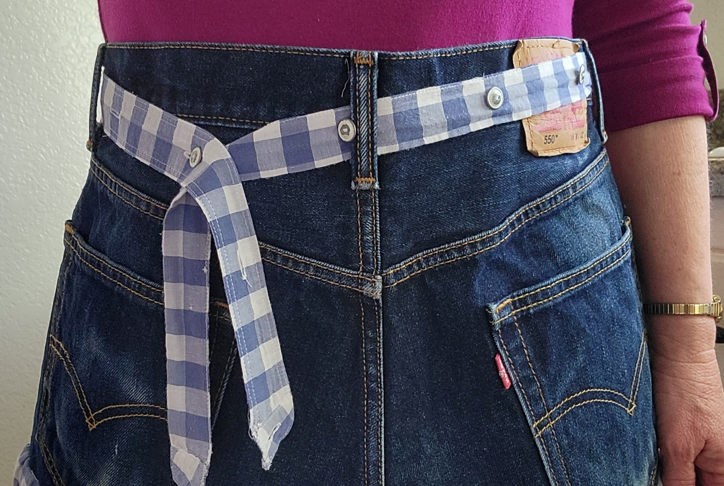 Pretty Distressed Levi Denim Apron Ruffled Farmhouse Apron Handmade ...