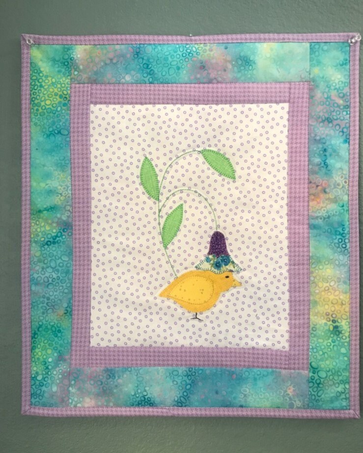 Pretty Quilted Spring Chick Wall Hanging ~ Easter Decorations ~ Chicken ...