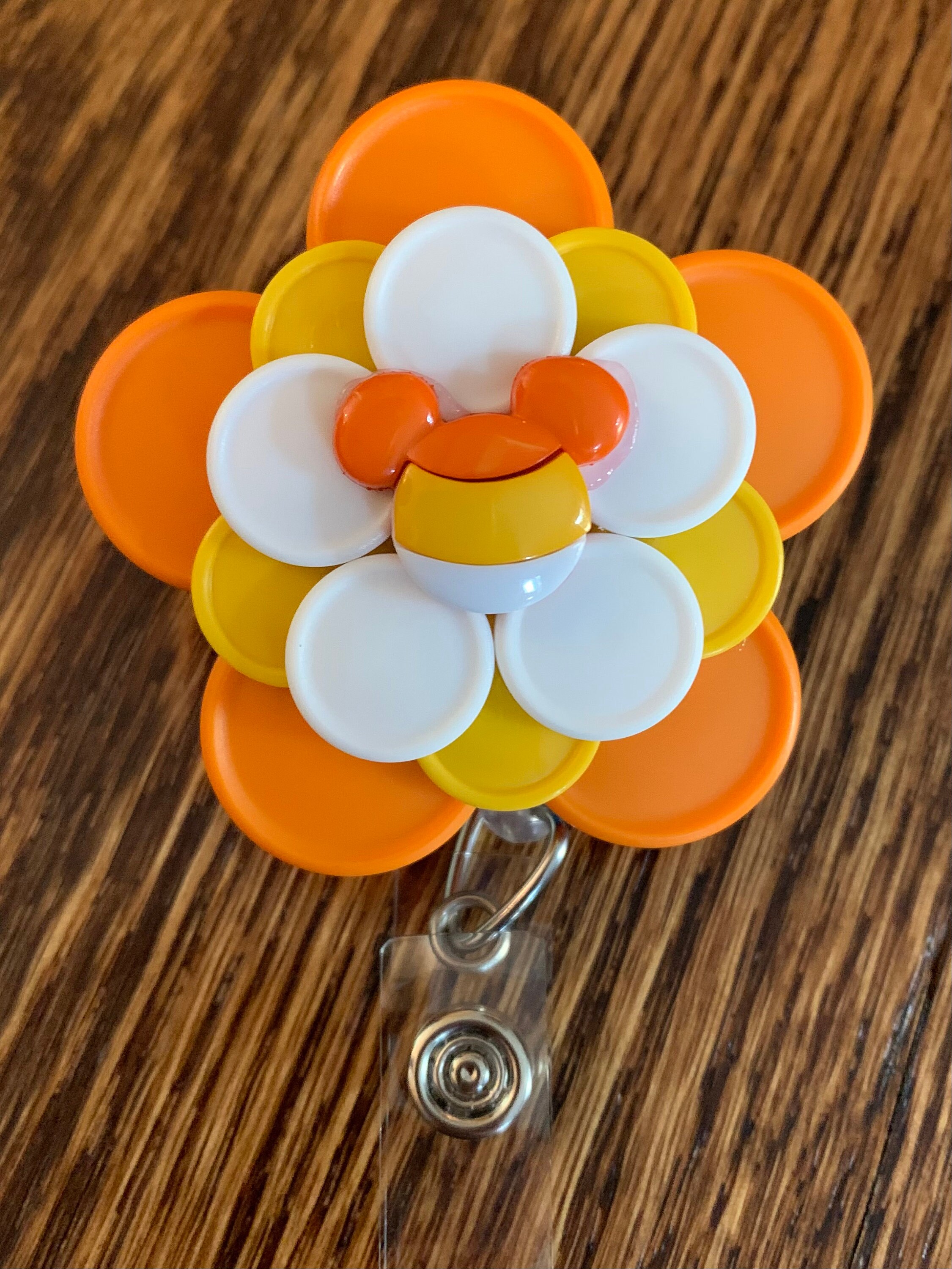 Disney Minnie Mickey Candy Corn Medicine Vial Cap Badge Reel - Etsy