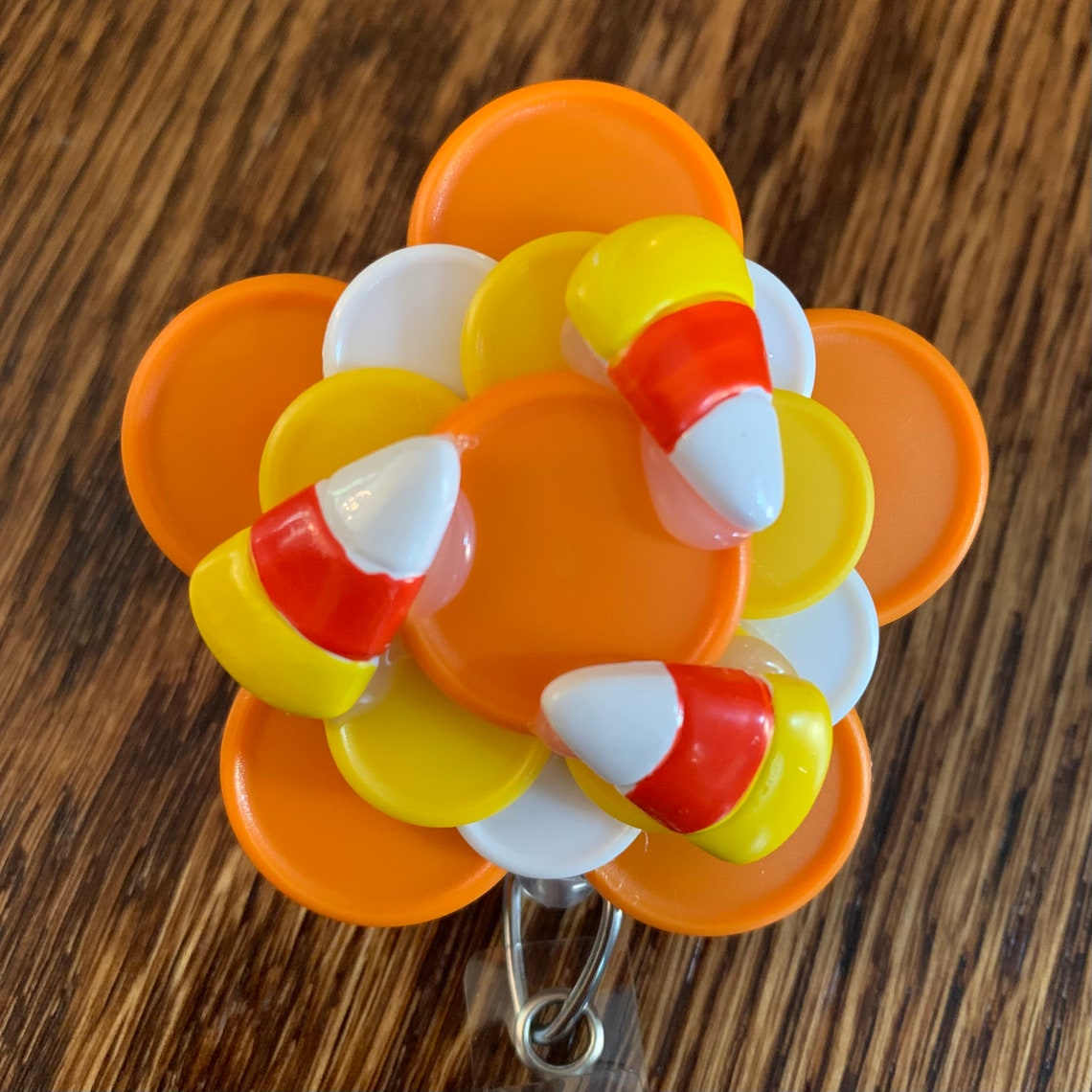 Candy Corn Medicine Vial Cap Badge Reel - Etsy