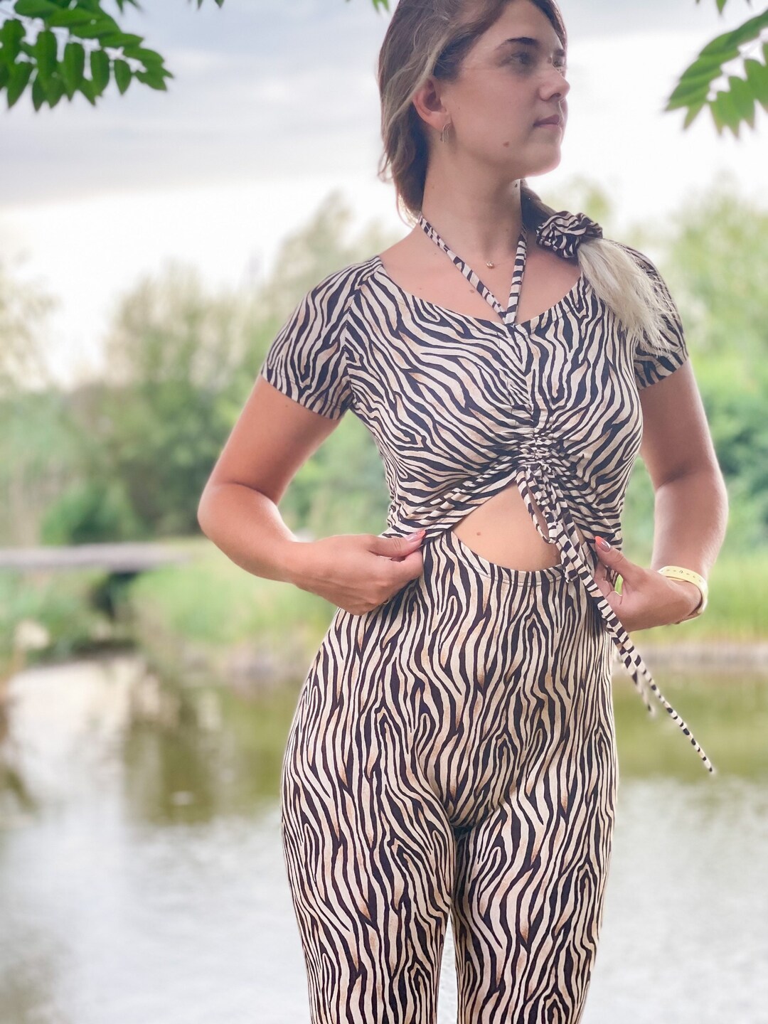 Animal Zebra/leo Unitard-transformer Cotton Costume, Leotard, Catsuit ...