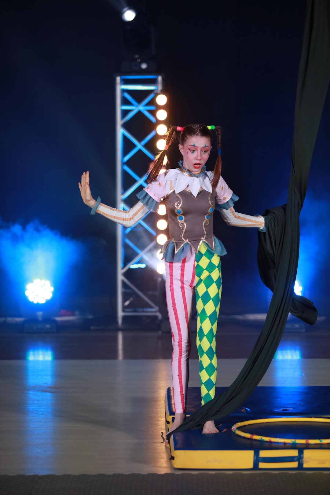 Bright Clown Leotard: Aerial Silk, Fire Show, Circus Costume - Etsy