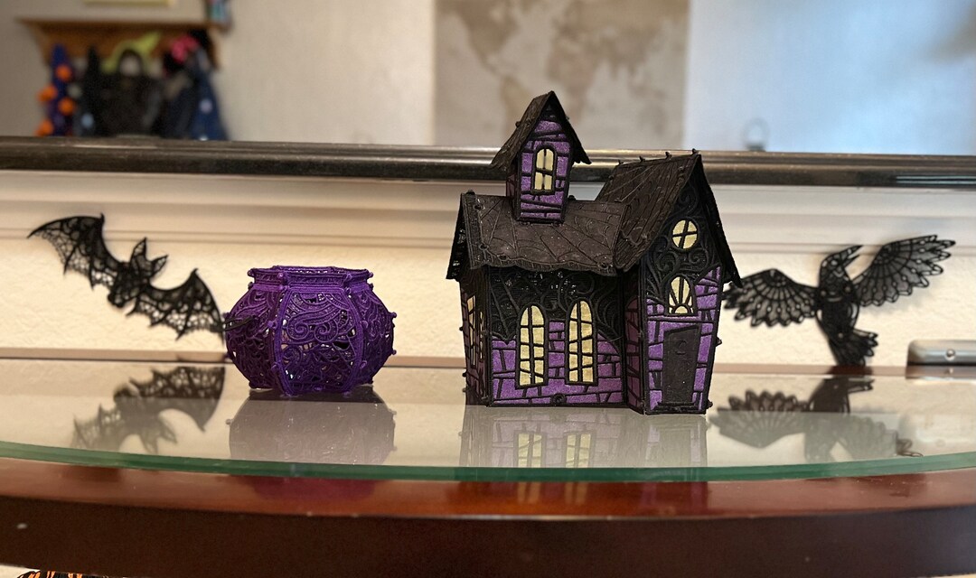 3D Freestanding Lace Raven, Bat, Cauldron, or Witches Hat Are Great for ...