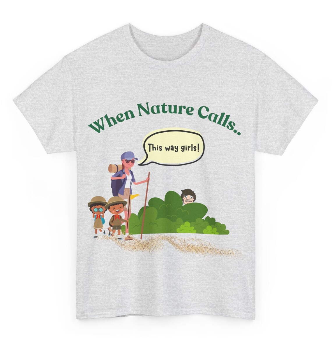Unisex Pooping in the Woods T-shirt, When Nature Calls Tee, Camping ...