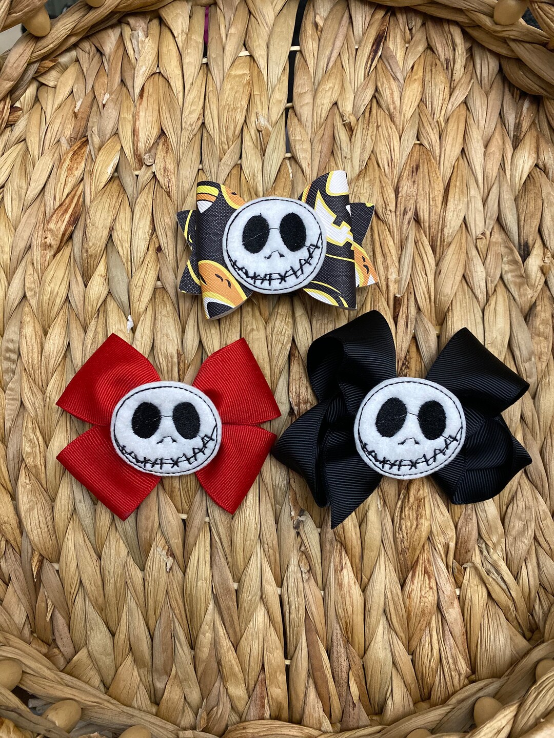 Halloween Jack Skellington Inspired Bows - Etsy