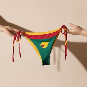 Grenada String Bikini Bottom, Coat of Arms, Flag, Summer, Swimwear ...