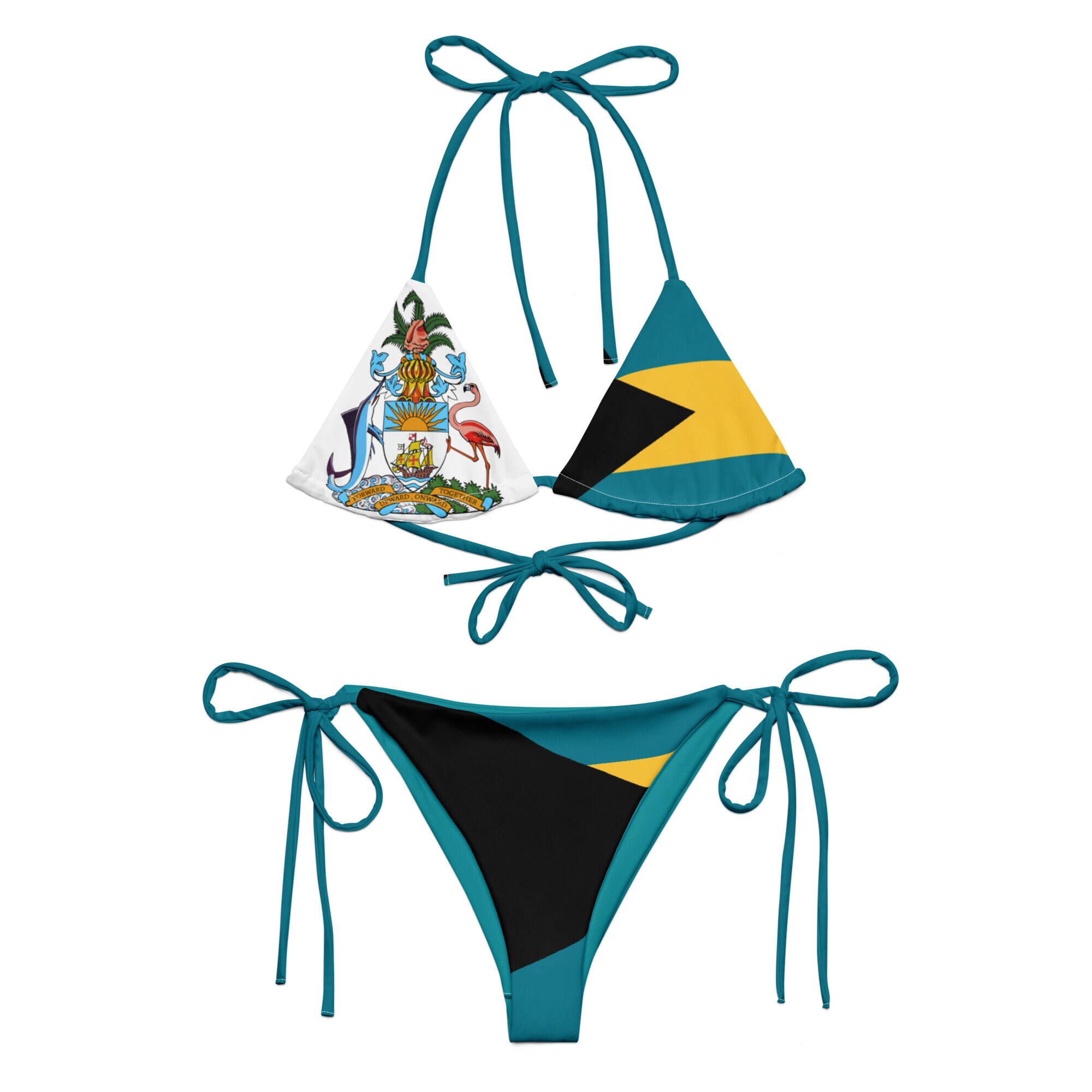 Bahamas String Bikini, Coat of Arms, Flag, Summer, Swimwear, Caribbean ...