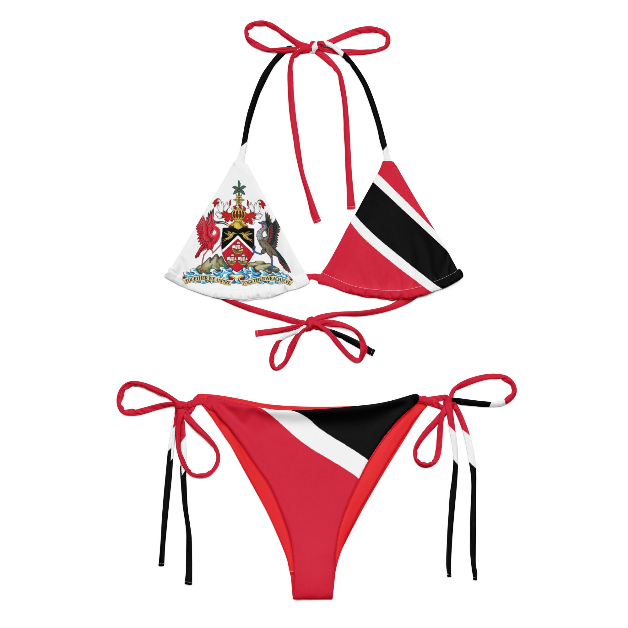 Trinidad String Bikini, Coat of Arms, Flag, Summer, Swimwear, Caribbean ...