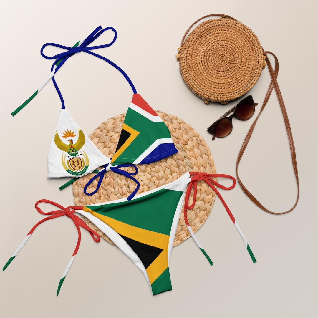 South Africa String Bikini, Coat of Arms, Flag, Summer, Swimwear ...