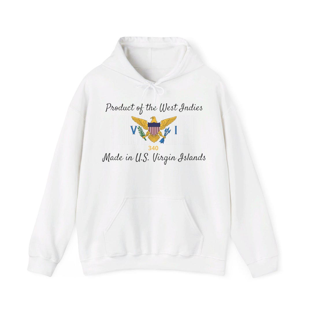 Made in U.S. Virgin Islands, V.I. Flag Hoodie, V.I. Unisex, Island Flag ...