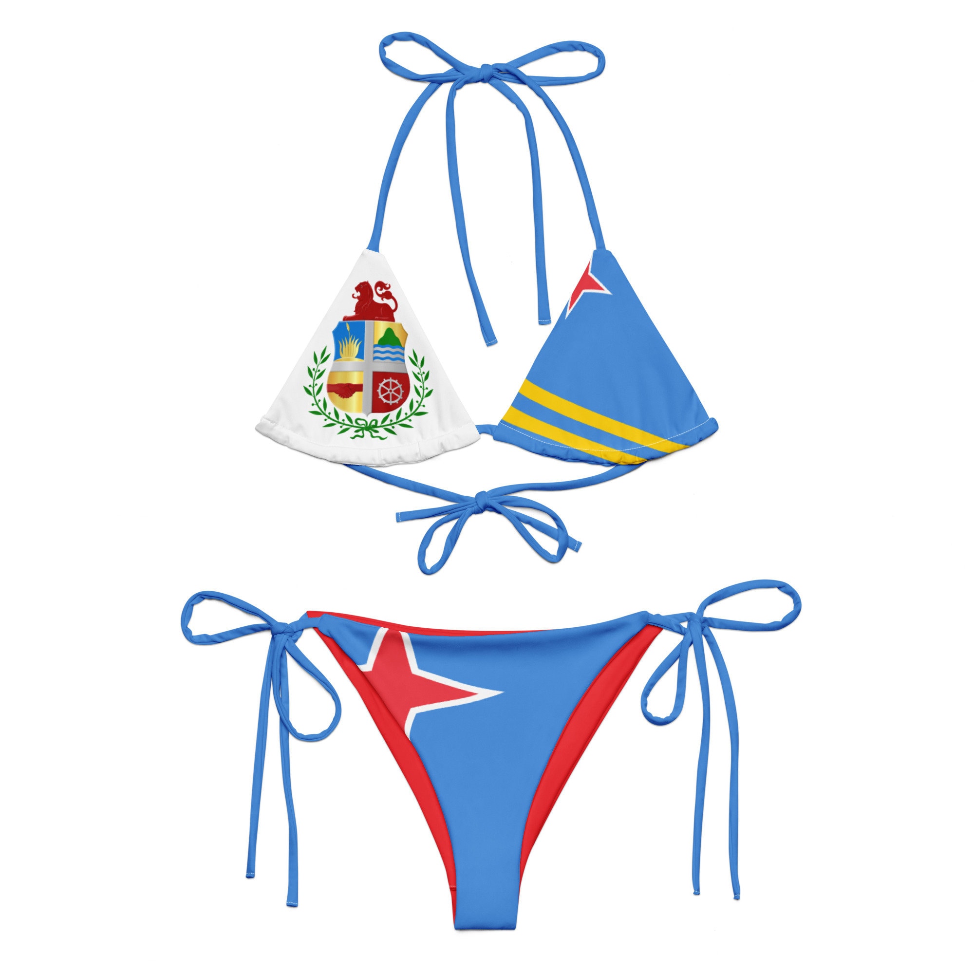 Aruba String Bikini, Coat of Arms, Flag, Summer, Swimwear, Caribbean ...