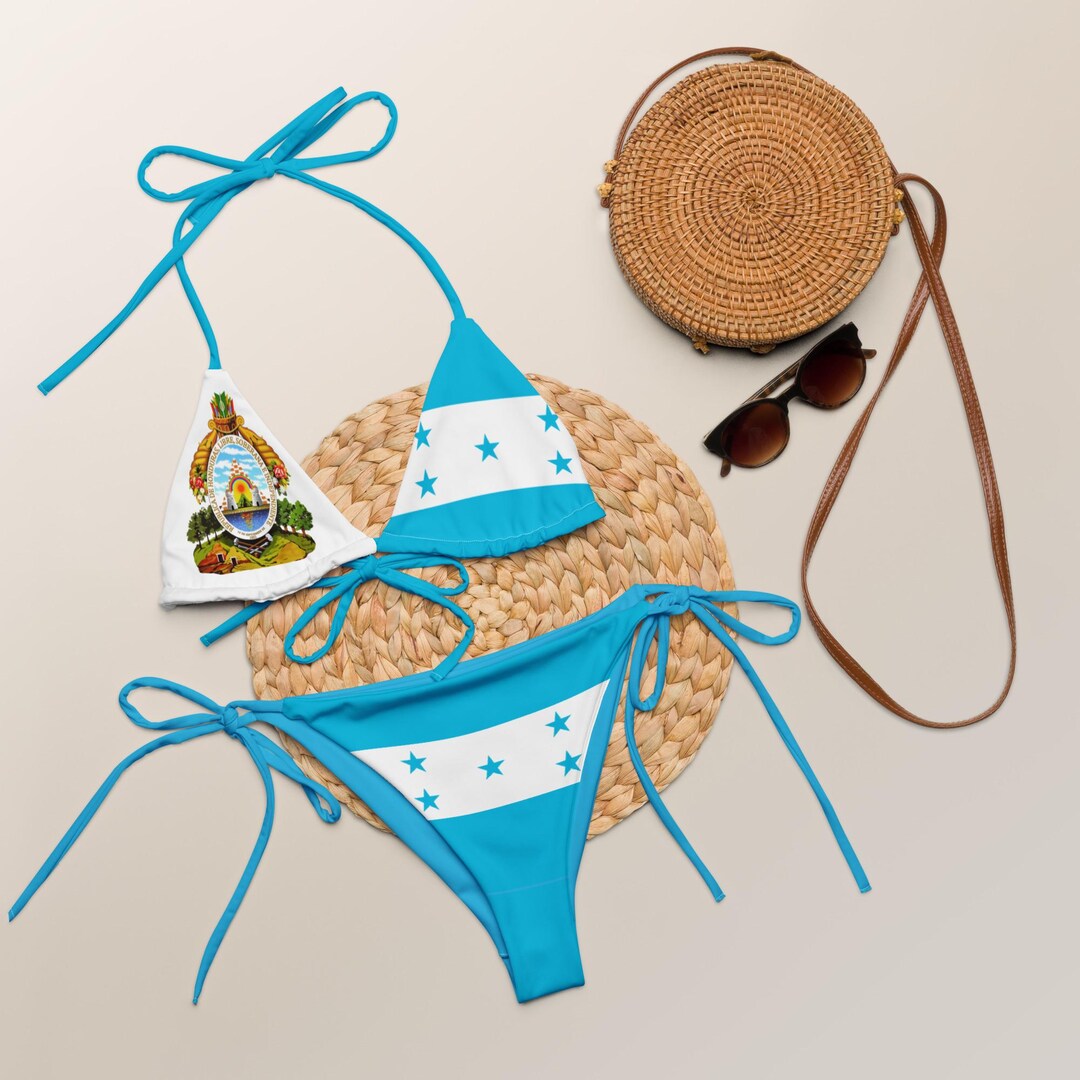 Honduras String Bikini, Coat of Arms, Flag, Summer, Swimwear, Caribbean ...
