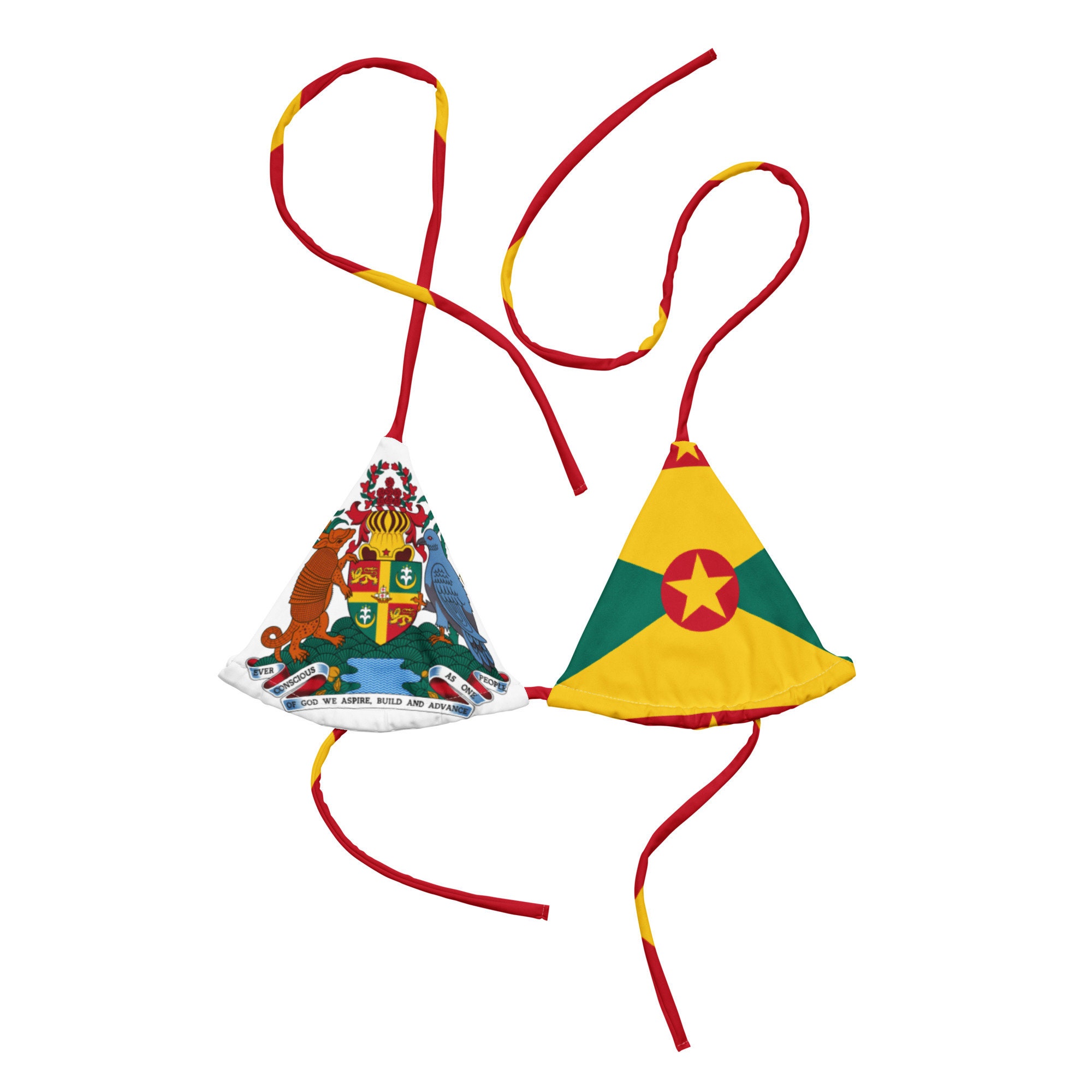 Grenada String Bikini Top Coat of Arms Flag Summer - Etsy