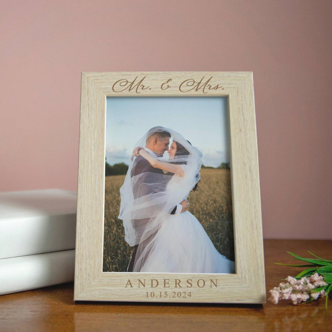 Personalized Couple Picture Frame, Anniversary Photo Gift, Wedding Gift ...