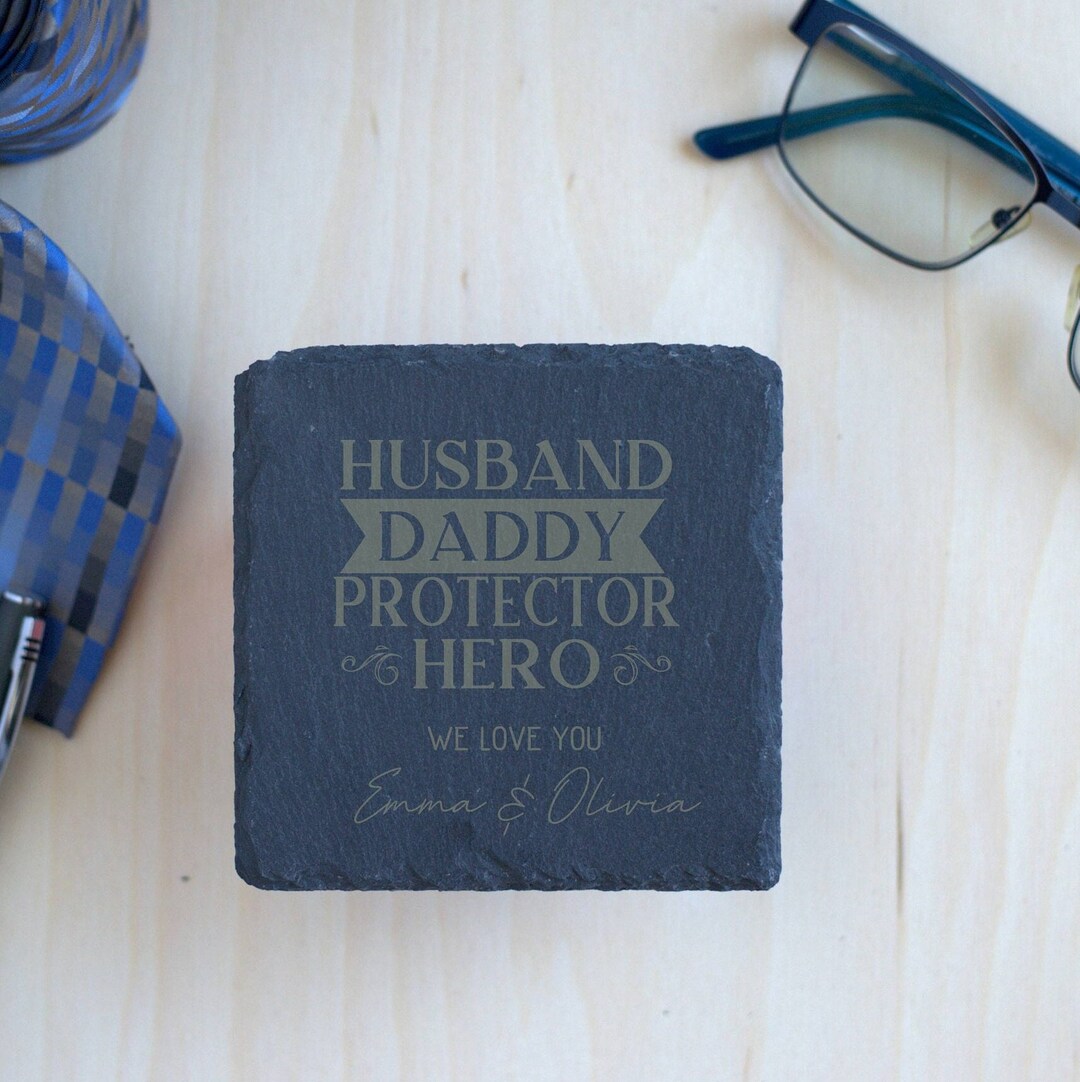 Personalized Father's Day Coaster, Gift for Dad, Gift for Him, First ...