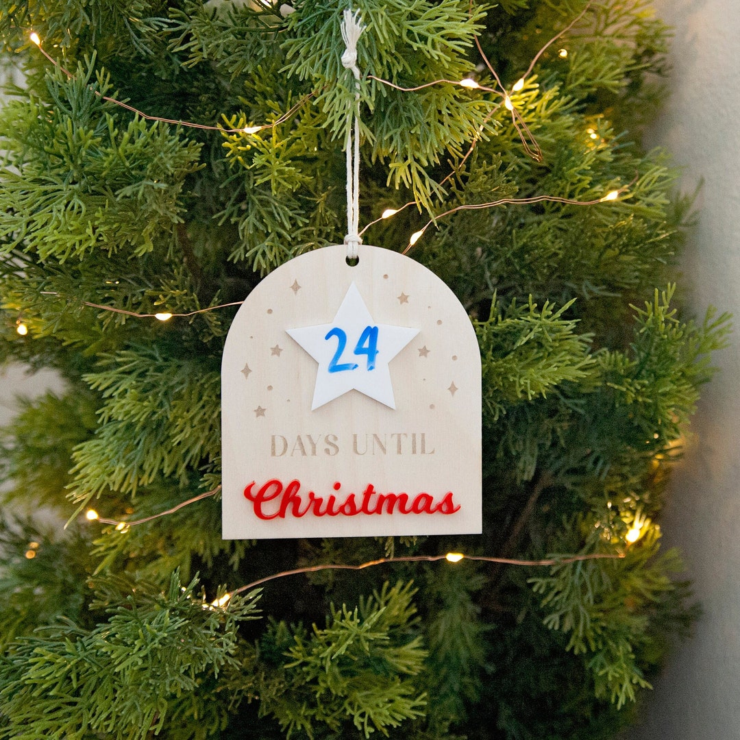 Countdown to Christmas Ornament, Days to Christmas Dry Erase Sign, Xmas ...