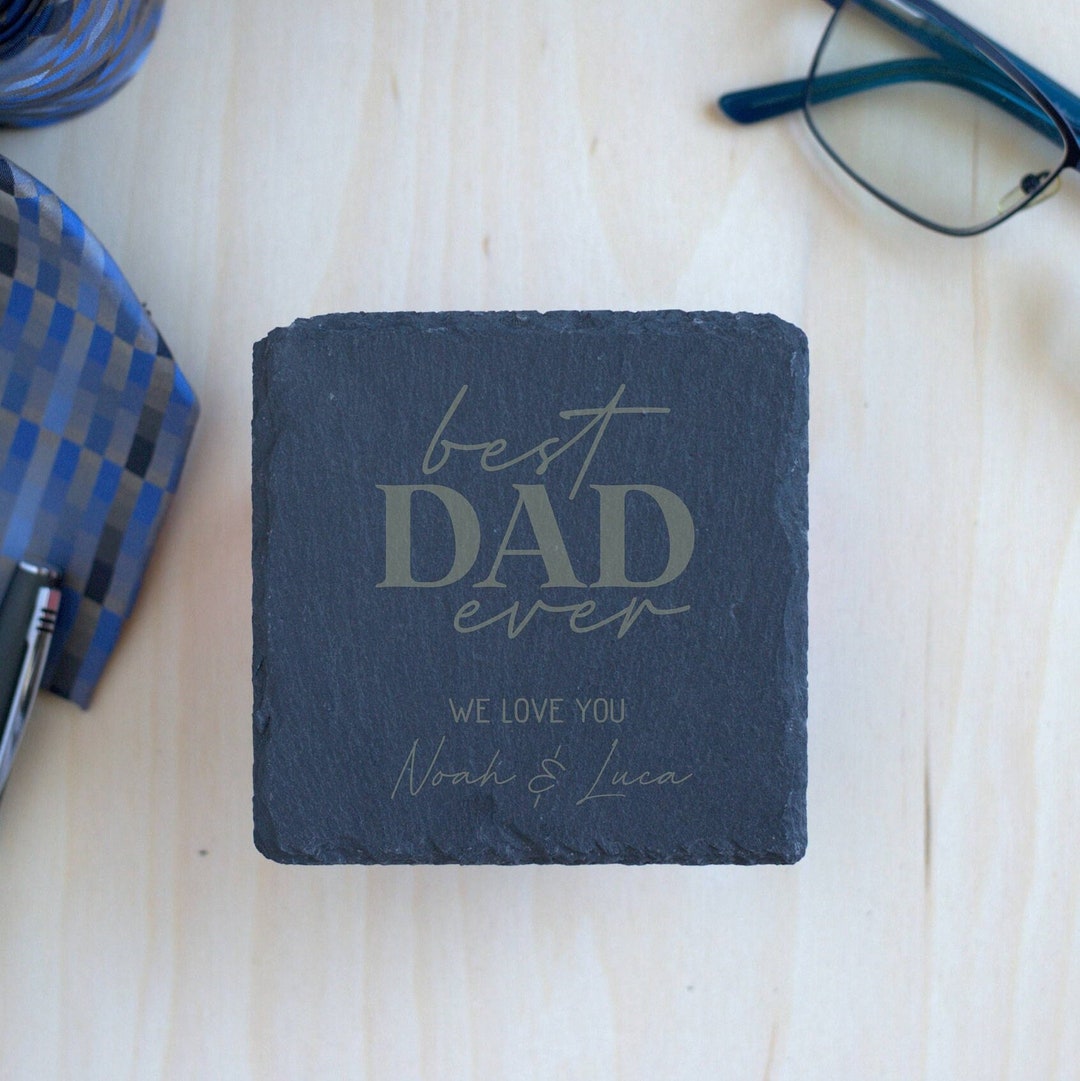 Personalized Father's Day Coaster, Gift for Dad, Gift for Him, First ...
