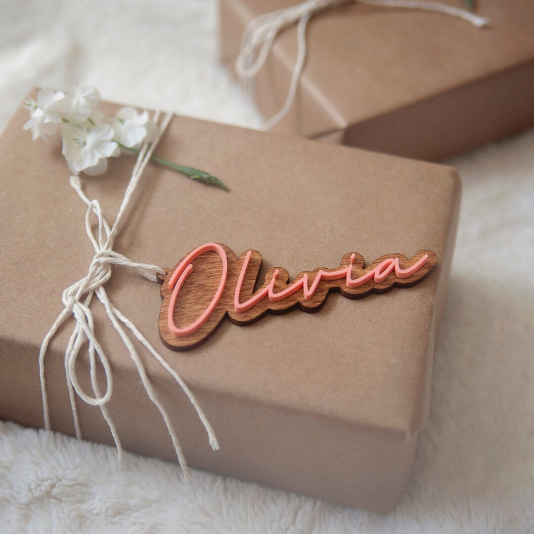 Custom Christmas Name Tag, Personalized Gift Tag, Stocking Tag Custom ...