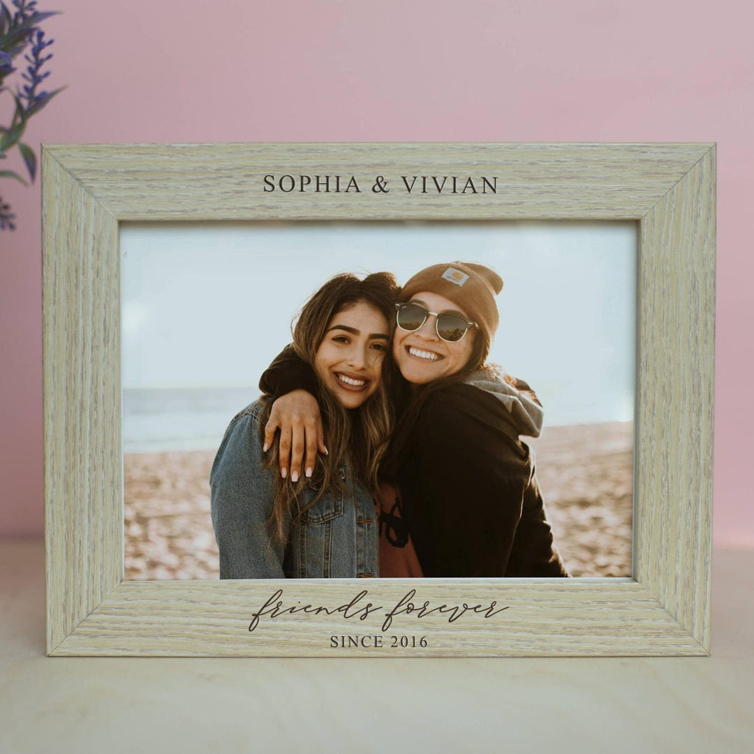 Best Friend Gift, Custom Besties Picture Frame, Engraved Friends ...