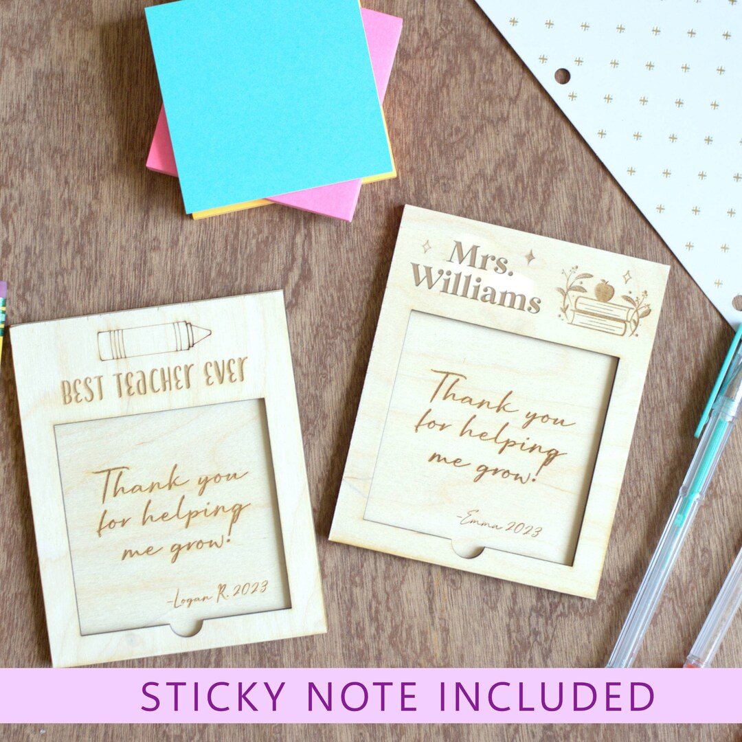 Teacher Appreciation Gift End of Year Teacher Gift Sticky Note Holder ...