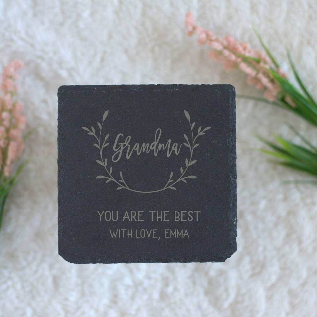 Personalized Mother's Day Coaster, Gift for Grandma, Gift for Her, New ...