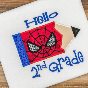 Back to School Superhero Pencil Shirt 1st Day of School | Etsy