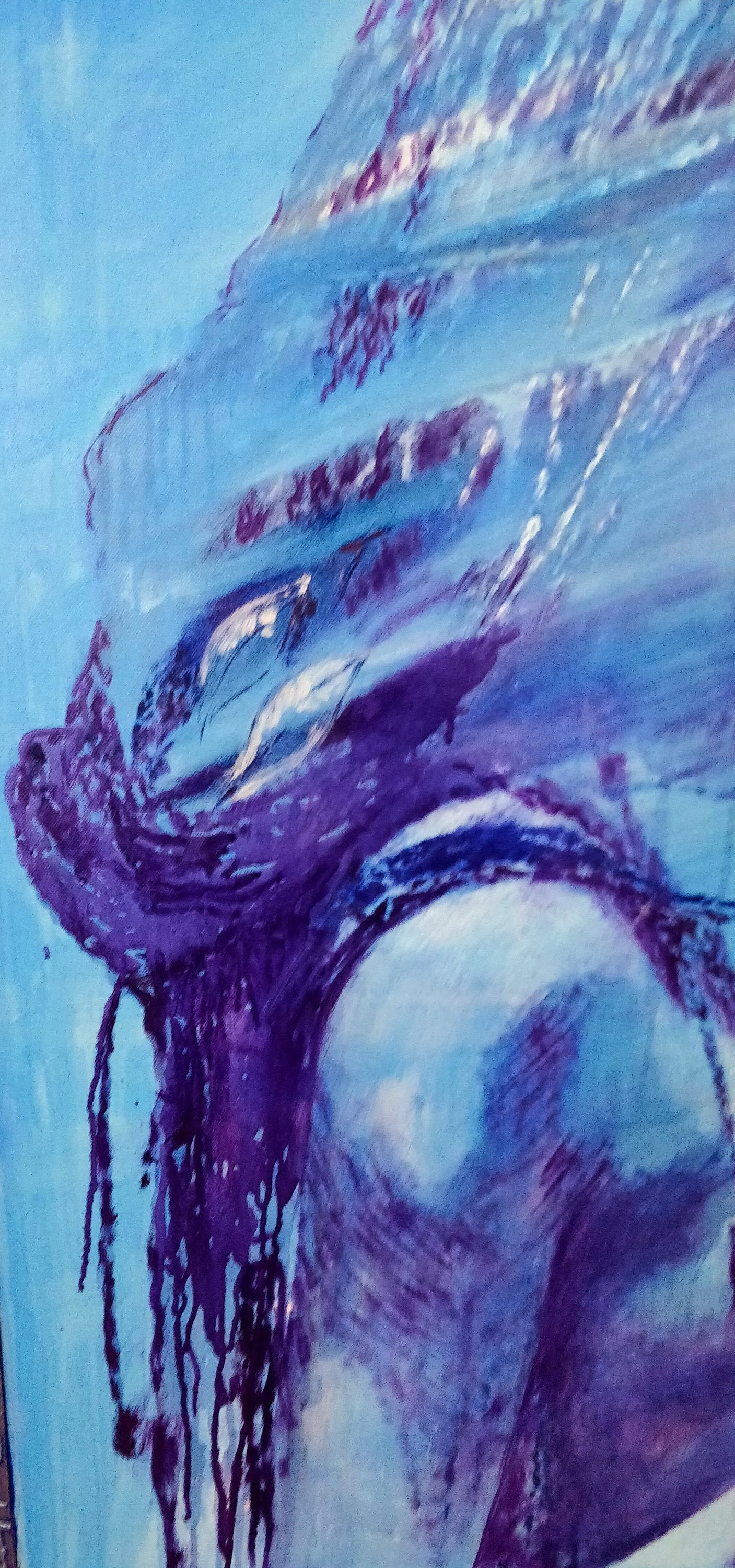 Nostalgia/ Dark & Light Blue Color/special Decorative Portrait/ Mixed ...