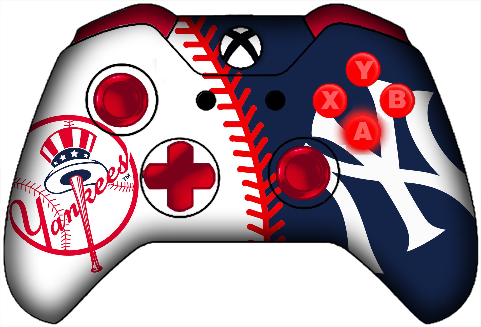 Baseball Design Xbox Handcrafted Controllers-made to Order - Etsy
