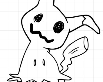 Mimikyu Face Svg - Etsy