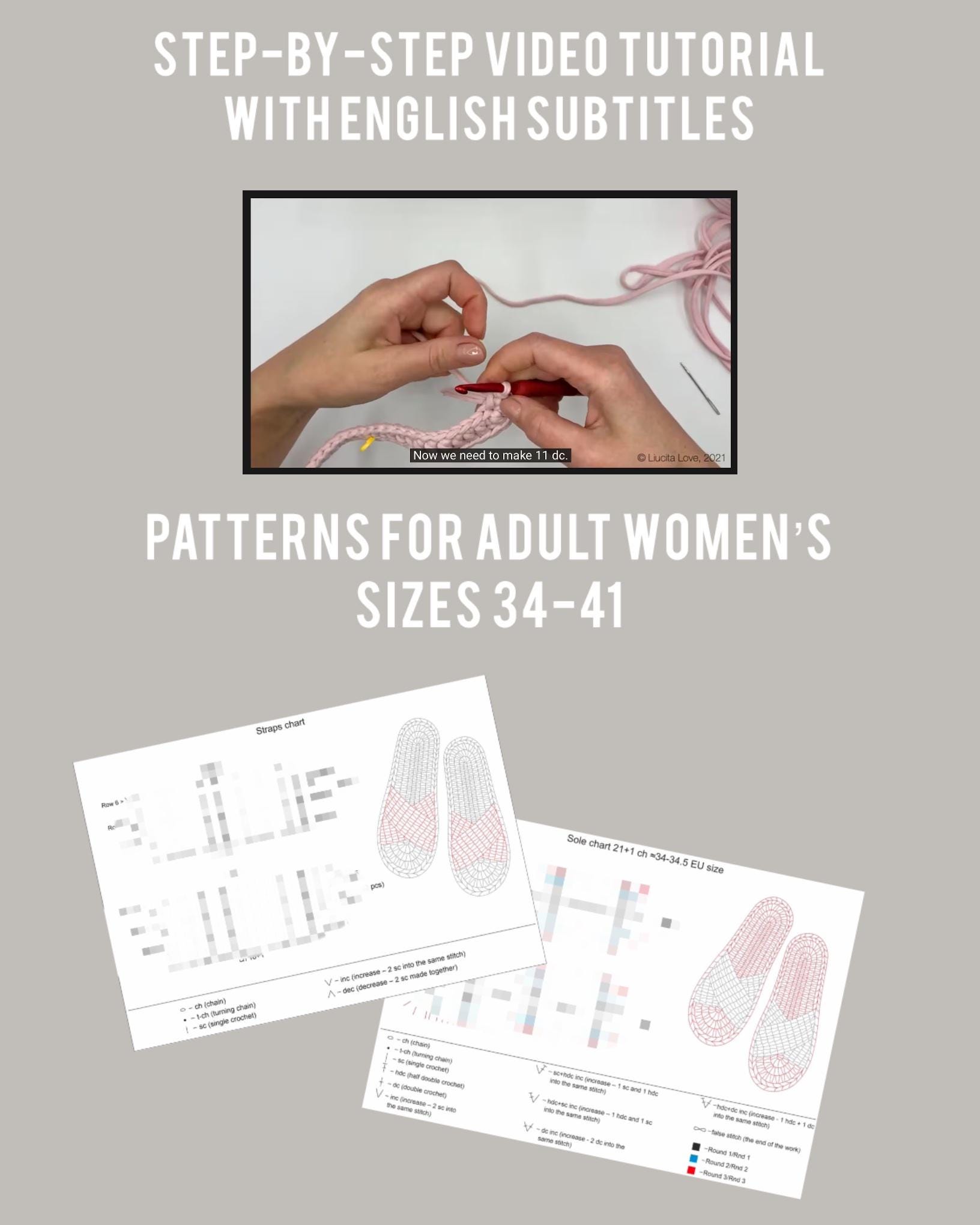 Crochet Slippers Pattern PDF, Criss Cross T-shirt Yarn Slippers, Step ...
