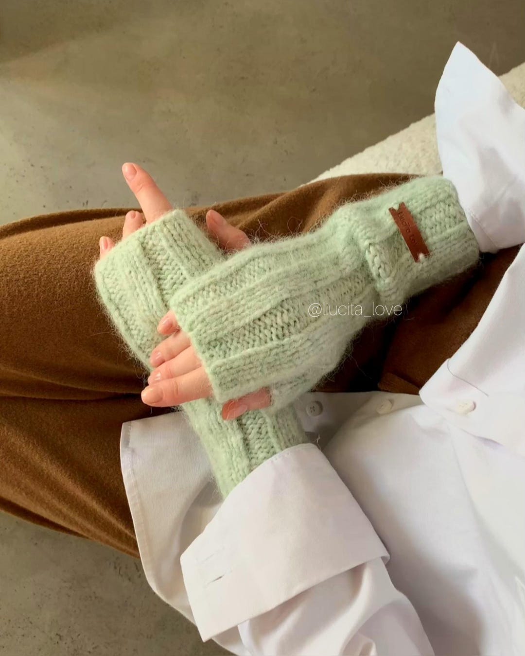 Knitting Pattern – 3x3 Rib Fingerless Mittens, Ribbed Knit Arm Warmers ...