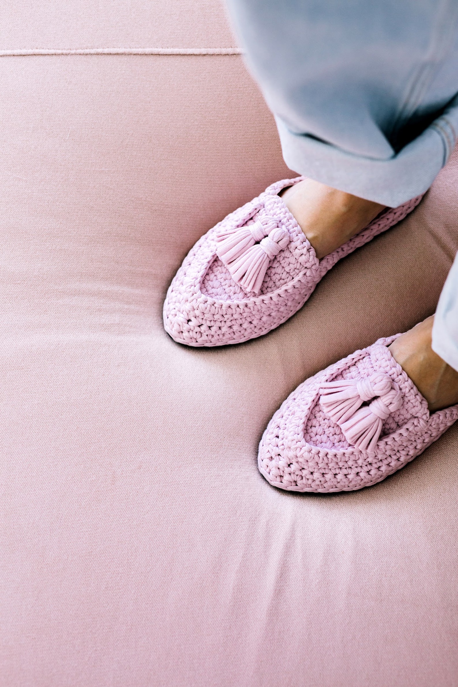 Mules With Tassels Crochet Tutorial Pdfstep-by-step Videosize Charts ...