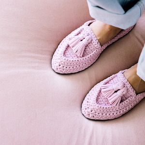 Mules With Tassels Crochet Tutorial Pdfstep-by-step Videosize Charts ...