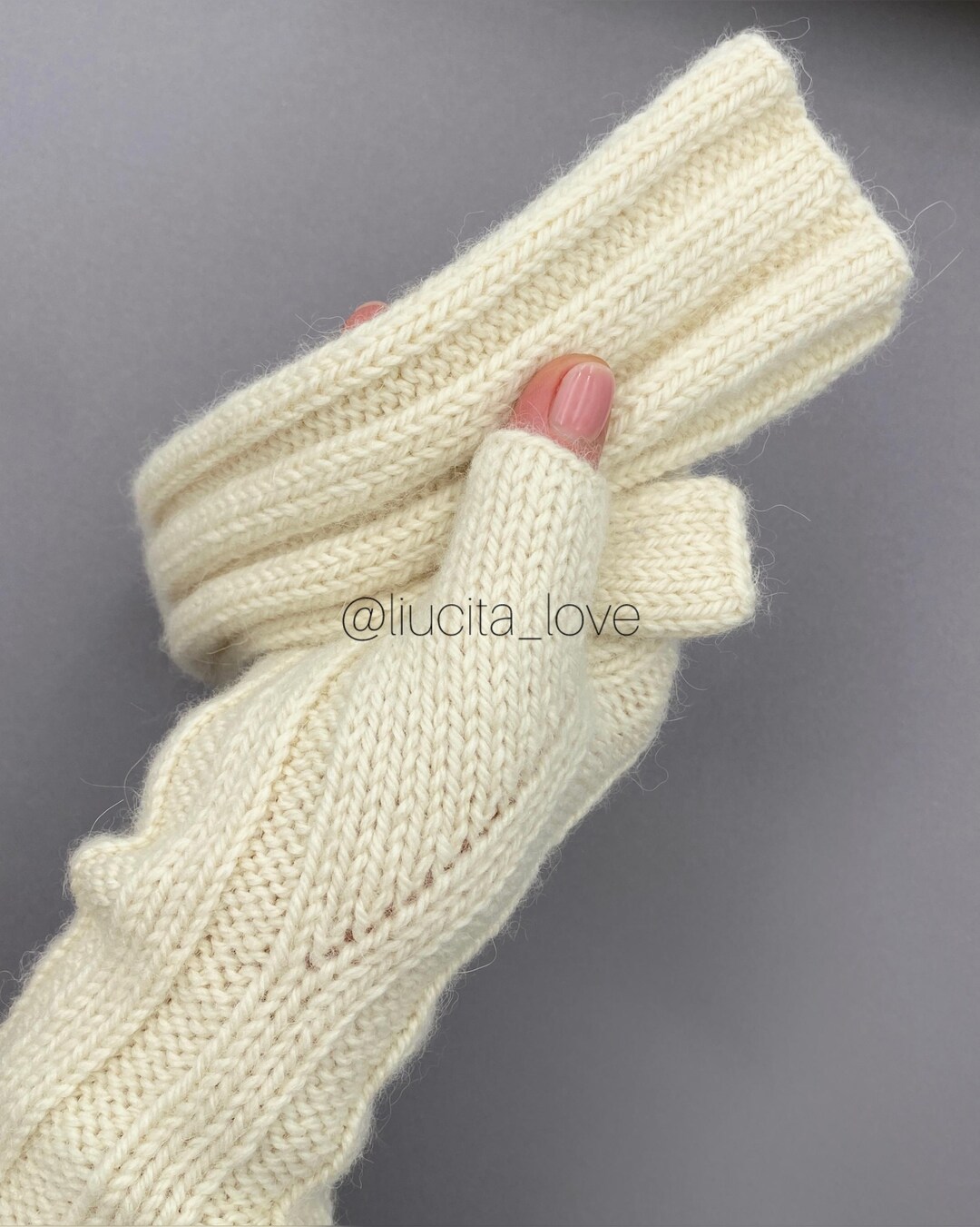 Knitting Pattern – Ribbed Mittens, 3x3 Rib Knit Fingerless Gloves, DIY ...