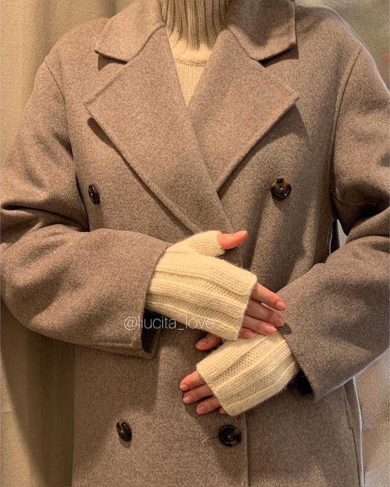 Knitting Pattern – Ribbed Mittens, 3x3 Rib Knit Fingerless Gloves, DIY ...