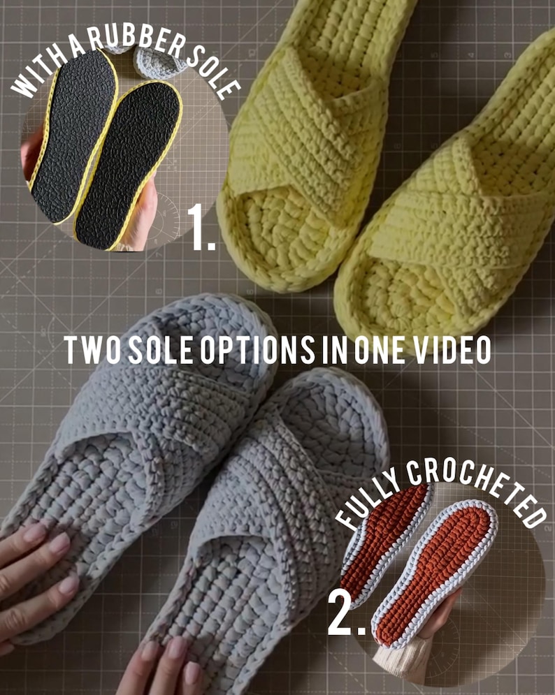 Crochet Slippers Pattern PDF, Criss Cross T-shirt Yarn Slippers, Step ...