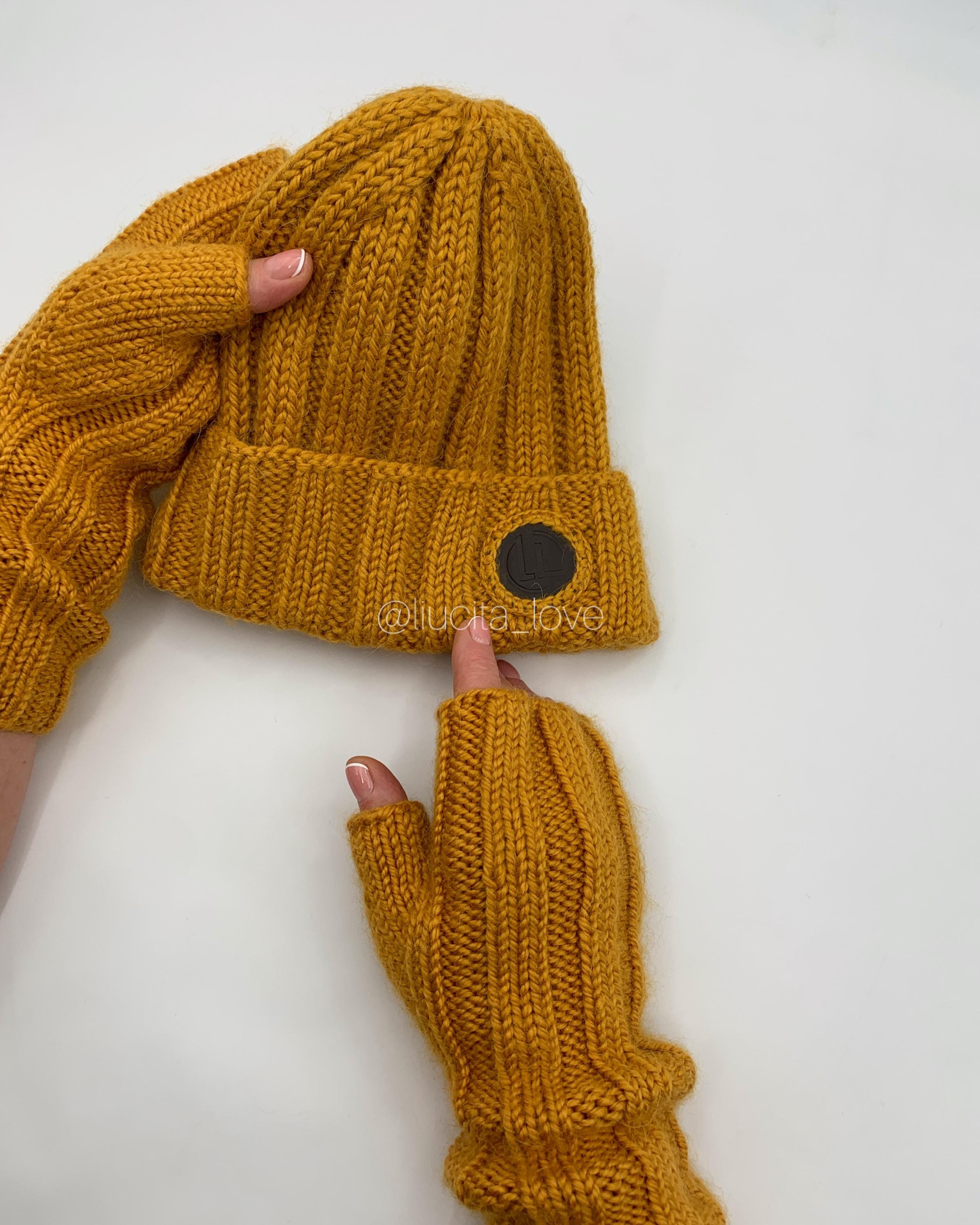 Knitting Pattern – Ribbed Mittens, 3x3 Rib Knit Fingerless Gloves, DIY ...